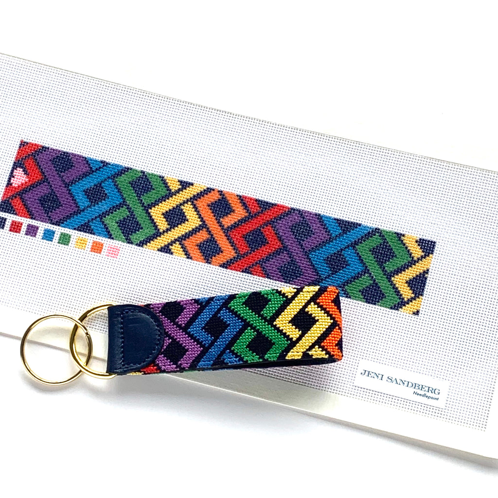 Hicks Braid Key Fob Needlepoint Canvas - rainbow – Jeni Sandberg ...
