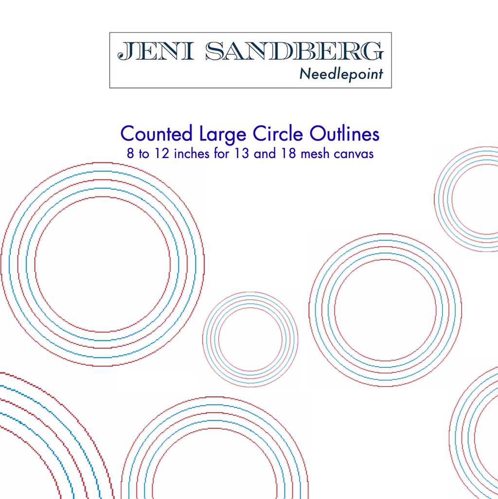 Counted Circles on 13 and 18 Mesh - LARGE 8 to 12 Inches - Downloadabl ...