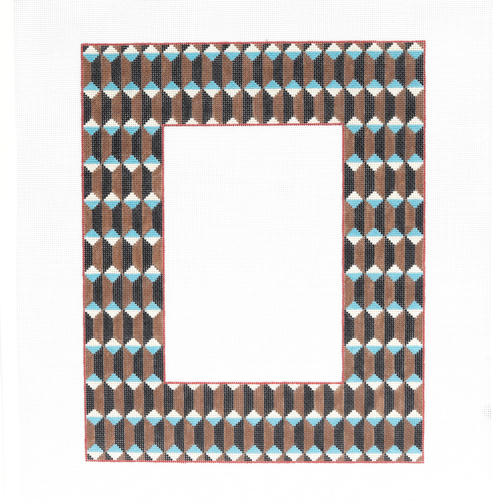 Faceted Frame Needlepoint Canvas - 5 x 7 opening – Jeni Sandberg ...